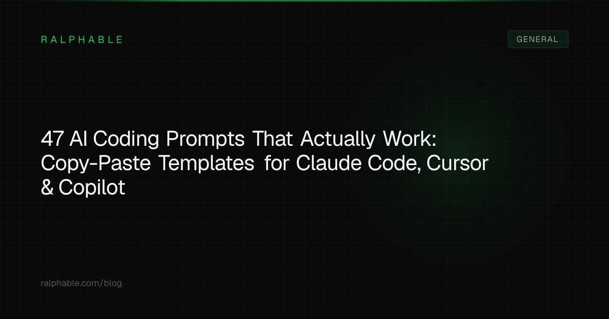 47 AI Coding Prompts That Actually Work: Copy-Paste Templates for ...