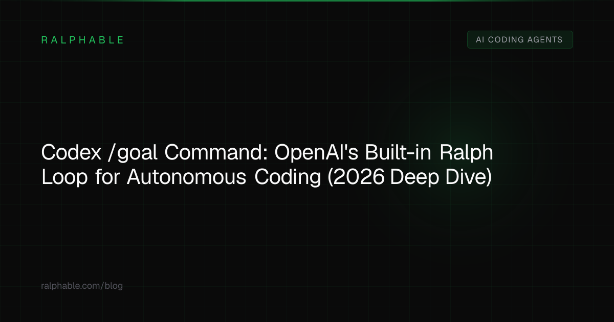Codex /goal Command: OpenAI's Built-in Ralph Loop for Autonomous Coding ...
